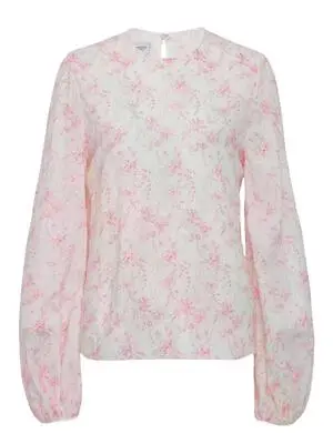 Giambattista Valli Printed Long-sleeve Blouse - White