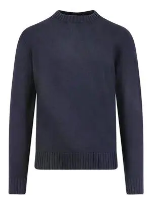 FILIPPO DE LAURENTIIS Merino-wool Crew-neck Sweater - Blue