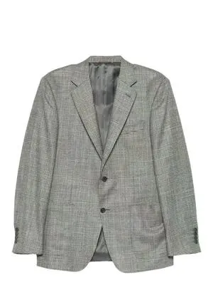 Canali Checked Two-button Blazer - Grey