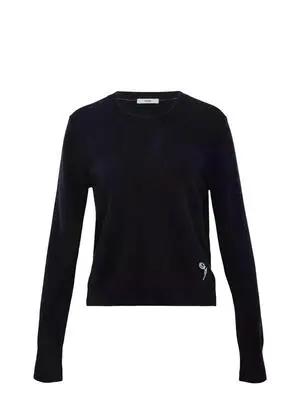 Erdem Embroidered Crew-neck Sweatshirt - Blue