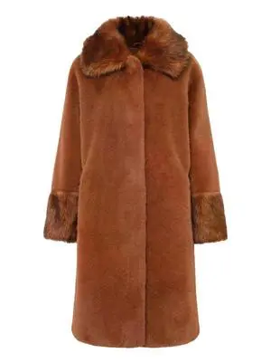 UNREAL FUR Faux Fur Trimmed Coat
