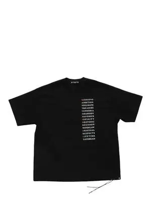 MASTERMIND WORLD Drawstring Graphic T-shirt - Black