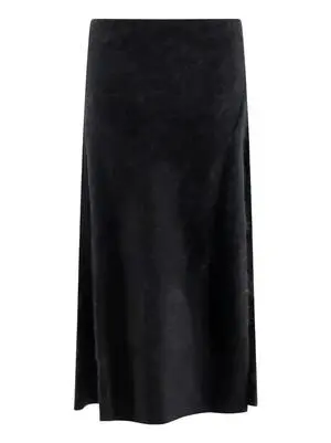 NUDE Elastic Waistband Midi Skirt - Black