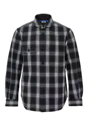 Junya Watanabe Checked Long-sleeve Shirt - Black