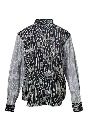 BLACK COMME DES GARÇONS Filip Pagowski Print Long Sleeve Shirt - Black