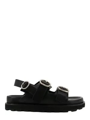 JIL SANDER Buckle Strap Sandals - Black