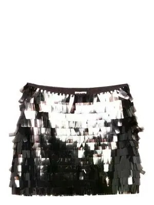 Staud Sequin-embellished Mini Skirt - Brown