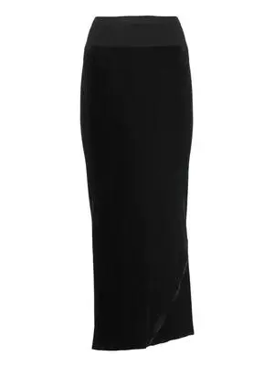 Rick Owens Velvet-finish Midi Skirt - Black