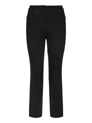 ELENA MIRO` Rivets-detail Trousers - Black