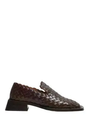 MIISTA Skye Woven Loafers - Brown