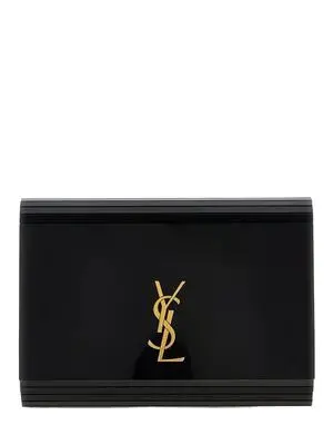 Saint Laurent Vicky Minaudière Logo Cross Body Bag - Black