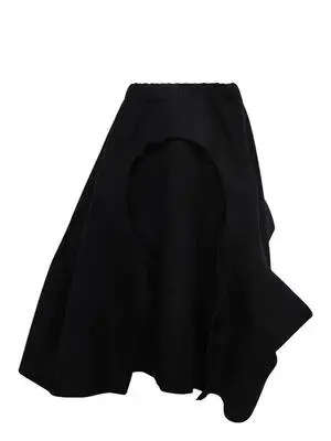 Comme Des Garçons Asymmetric-hem Midi Skirt - Black