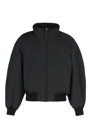 Jacquemus Aero Bomber With Raised Collar - Black