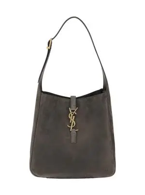 Saint Laurent LE 5 À 7 Suede Shoulder Bag Grey