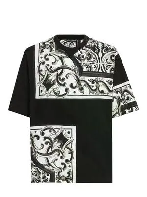 Dolce & Gabbana Graphic-print Cotton T-shirt - Black