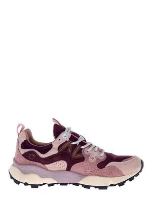 FLOWER MOUNTAIN Suede And Nylon Sneakers - Pink