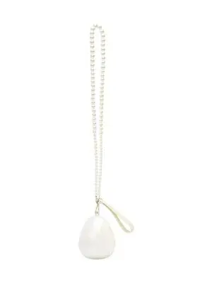 Simone Rocha Pearl Crossbody Egg Bag - White