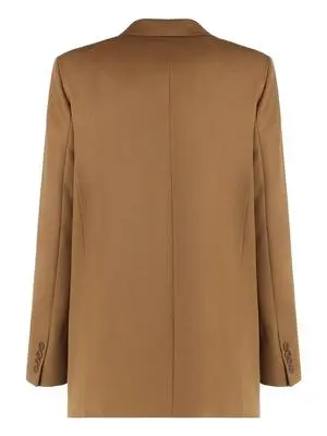 Max Mara Double-breasted Wool Blazer - Brown