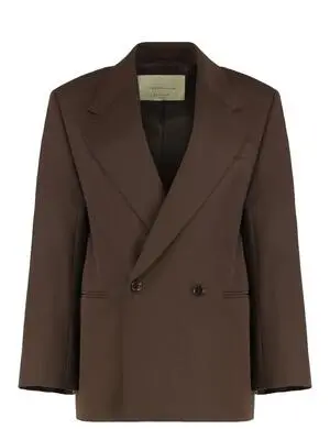 Max Mara Blazer In Levantine Wool - Brown