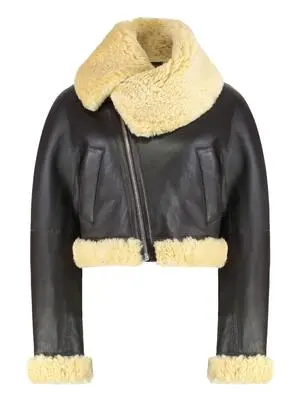Jacquemus Aviator Leather Jacket - Brown