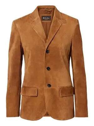 Loro Piana Suede Blazer - Brown