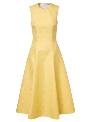 EMILIA WICKSTEAD Mara Moiré Mikado Midi Dress - Yellow
