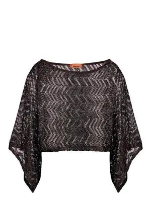 Missoni Zigzag Sequined Top - Brown