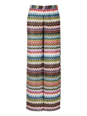Missoni Zig Zag Lamé Palazzo Pants - Multicoloured