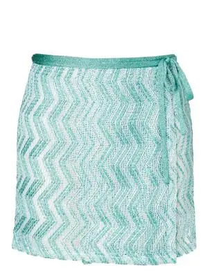 Missoni Zig Zag Wrap Skirt - Blue