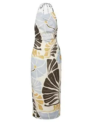 Sir The Label Lola Floral Linen Midi Dress - Multicoloured