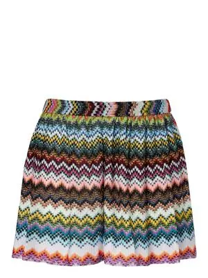 Missoni Zig Zag Lamé Bermuda Shorts - Multicoloured