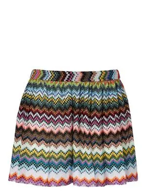 Missoni Zigzag Lamé Bermuda Shorts - Multicoloured