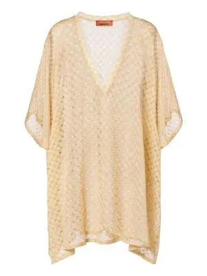 Missoni Open-knit Lamé Kaftan - Gold