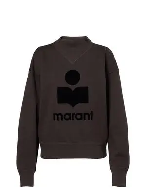 MARANT ETOILE Moby Logo Cotton-blend Sweatshirt - Black
