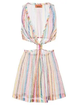 Missoni Zig Zag Cutout Minidress - Multicoloured