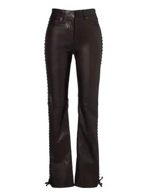 REMAIN BIRGER CHRISTENSEN Leather Straight Leg Pants