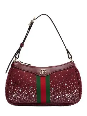 Gucci Ophidia Gg Canvas Small Shoulder Bag - Burgundy