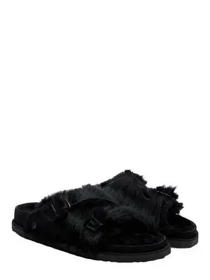 BIRKENSTOCK Zurich Shearling Slides - Black