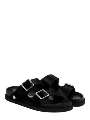 BIRKENSTOCK Arizona Calf Hair Slides - Black