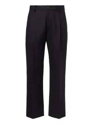 Studio Nicholson Selby Wool Straight Pants - Blue