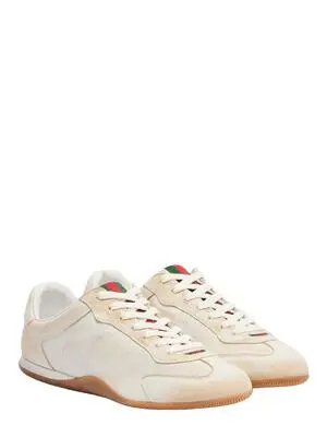 Gucci Shift Leather Sneakers - White