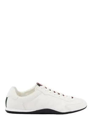 Gucci Shift Leather Sneakers - White