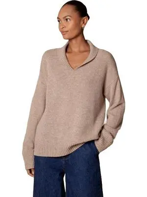 CELTIC & CO. Slouch Merino Sweater With Shawl Collar