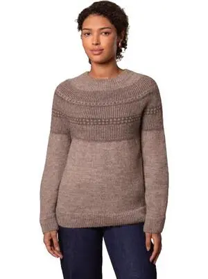 CELTIC & CO. British Wool Yoke Pattern Sweater - Natural
