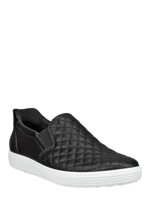 Ecco Soft 7 Quilted Slip-on Sneakers - Black/black