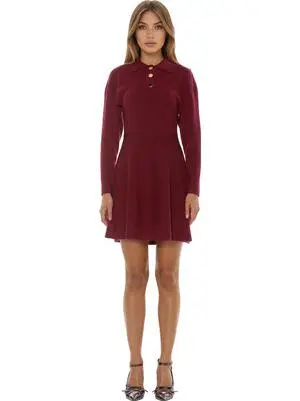 ALEXIA ADMOR Fit And Flare Mini Dress - Burgundy