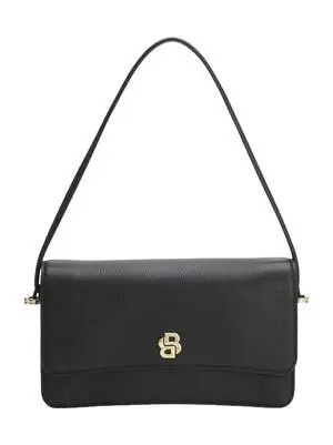Hugo Beyond Leather Shoulder Bag - Black