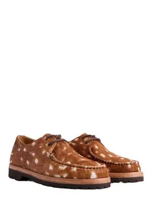 Sperry X Colour Plus Companie Calf Hair Captains Oxford - Fawn Leather Pony Hair