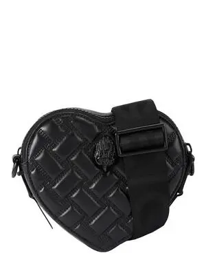 Kurt Geiger Kensington Quilted Leather Heart Crossbody Bag - Black