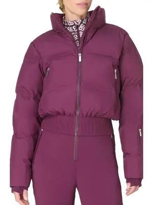 Sweaty Betty Cropped Waterproof Ski Jacket - Plum Purple